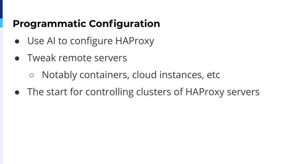 Programmatic HAProxy Configuration Using the Data Plane API